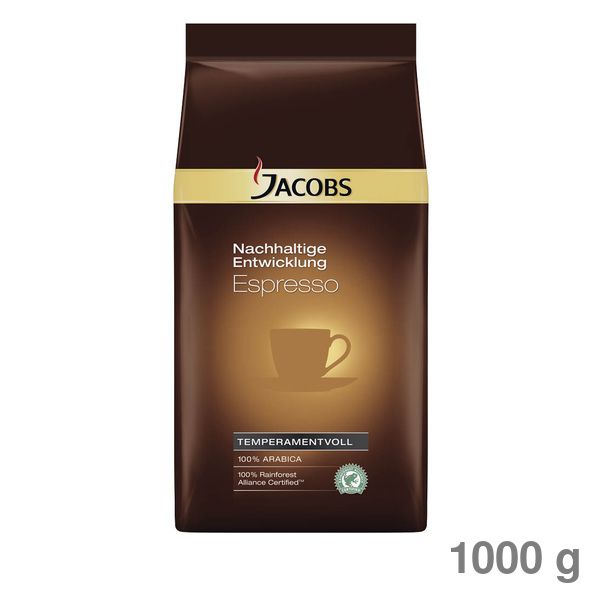 Jacobs Kaffee "Nachhaltige Entwicklung" Espresso ganze Bohnen 1.000g